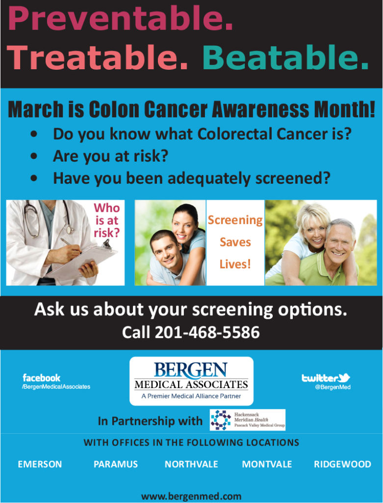 March is Colon Cancer Awareness Month - Bergen Medical Associates